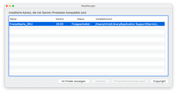 OSM Karten in Basecamp installieren - Apple Mac OS