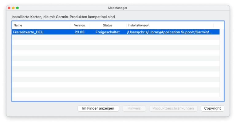 OSM Karten in Basecamp installieren - Apple Mac OS