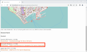 OSM Karten in Basecamp am PC installieren