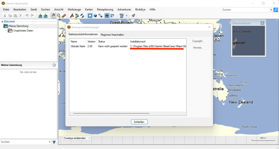 OSM Karten in Basecamp am PC installieren